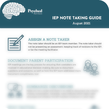IEP Note-Taking Guide